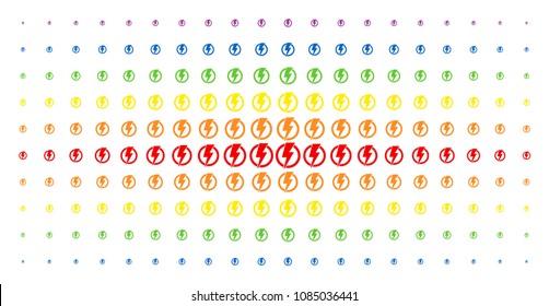 Electricity Icon Spectral Halftone Pattern Vector Stock Vector (Royalty ...