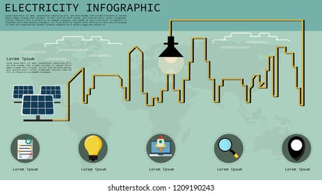 Electricity Infographicvector Illustration Stock Vector (Royalty Free ...