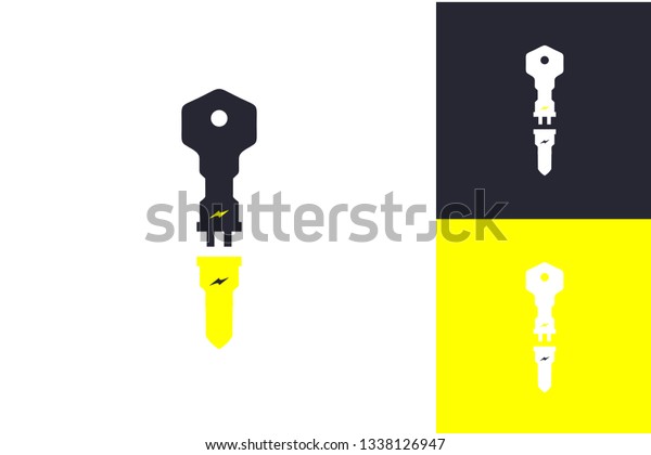 Electricity Key Logo Inspirations Stock Vector (Royalty Free ...