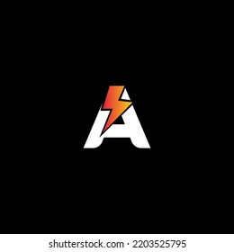 Electricity Letter Letter Electricity Logo Design Stock Vector (Royalty ...