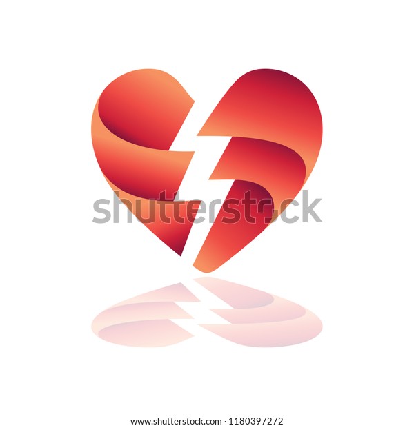 Electricity Love Logo Template Thunder Heart Stock Vector (Royalty Free ...