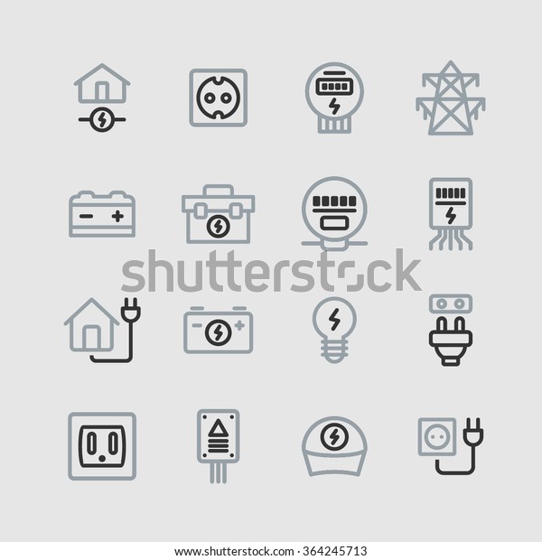 Electricity Pictogram Stock Vector (Royalty Free) 364245713 | Shutterstock