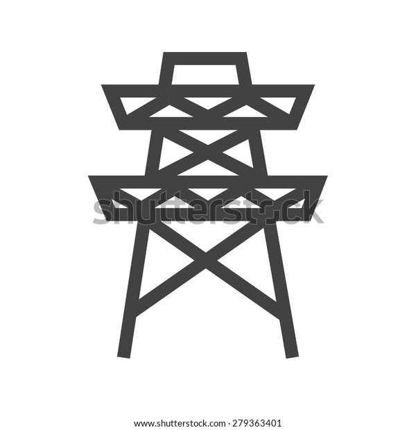 Electricity Power Tower Icon Vector Image Stock Vector (Royalty Free ...