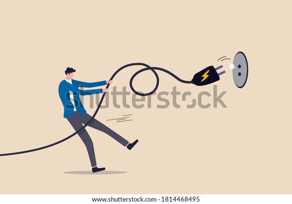 Electricity Saving Ecology Awareness Reduce Electric Stock Vector ...