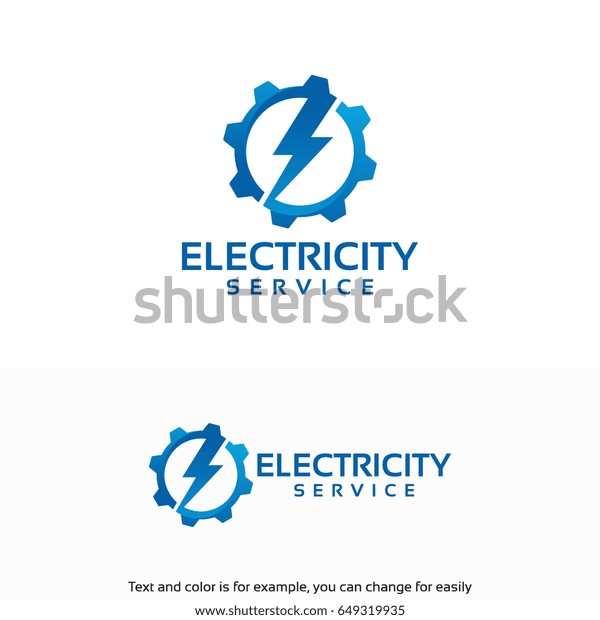 Electricity Service Logo Designs Stock Vector (Royalty Free) 649319935