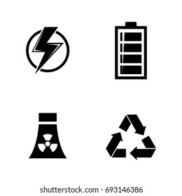 Electricity Simple Related Vector Icons Set Stock Vector (Royalty Free ...