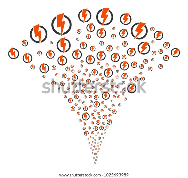 Electricity Stream Fountain Vector Illustration Style Stock Vector ...