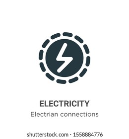 Electricity Vector Icon On White Background Stock Vector (Royalty Free ...