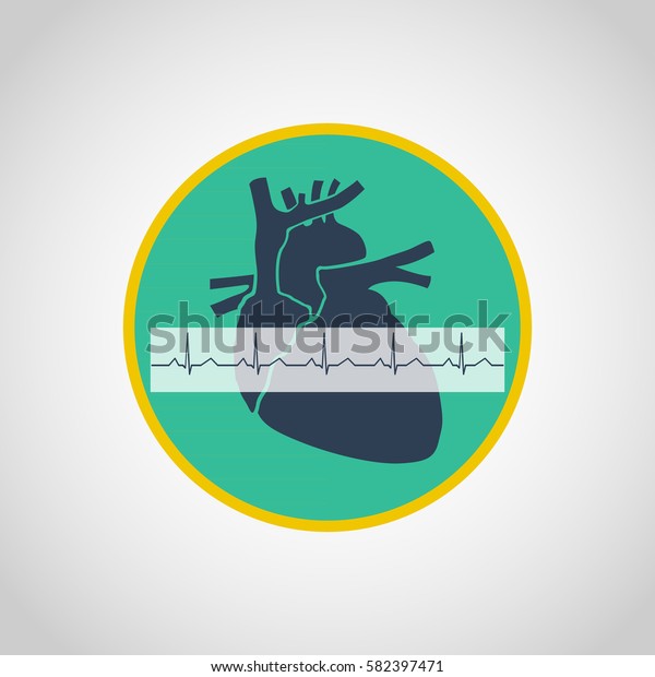 Electrocardiogram Vector Logo Icon Design Stock Vector (Royalty Free ...