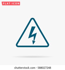 Electrocution Icon Vector Flat Simple Blue Stock Vector (Royalty Free ...