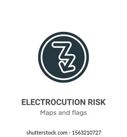 Electrocution Risk Vector Icon On White Stock Vector (Royalty Free ...