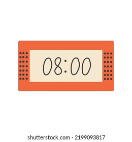 Electronic Alarm Clock Cartoon Design Vector Stock Vector (Royalty Free ...