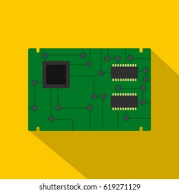 Electronic Board Icon Flat Illustration Electronic Stock Vector ...