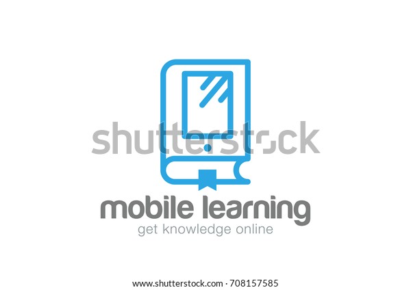 Electronic Book Smartphone Tablet Pc Logo Stock Vector (Royalty Free ...