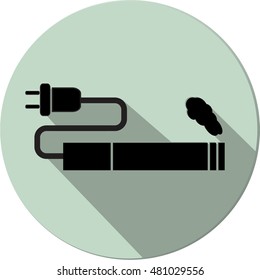 Electronic Cigarette Symbol Electronic Cigarette Round Stock Vector ...