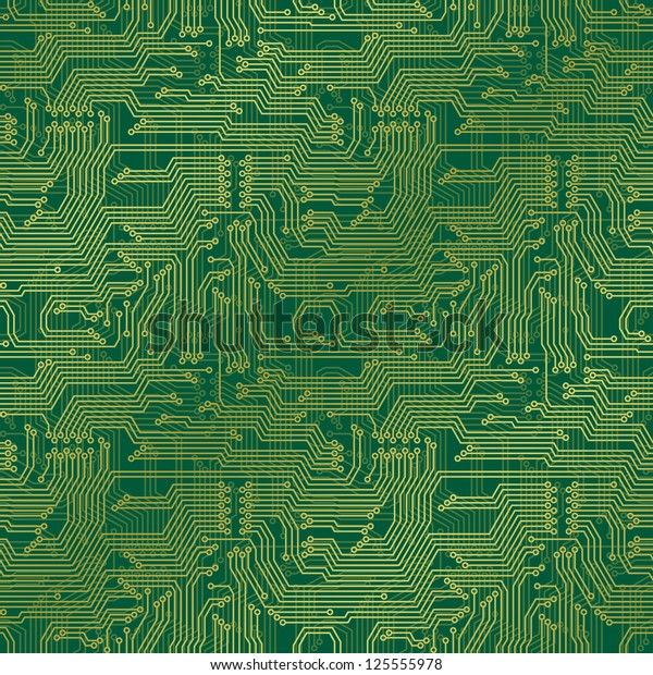 Electronic Circuit Board Tileable Seamless Repeating Stock Vector ...