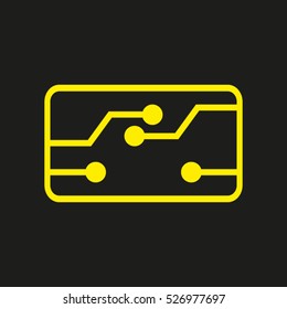 Electronic Circuit Micro Board Vector Icon Stock Vector (Royalty Free ...
