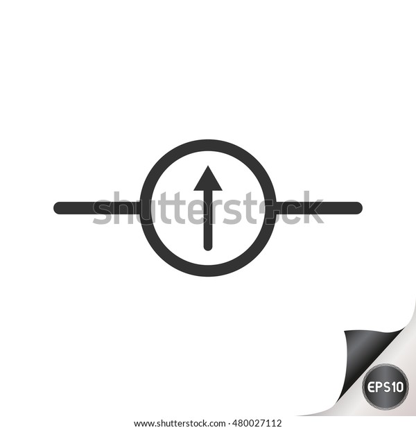 Electronic Circuit Symbols Galvanometer Stock Vector (Royalty Free ...