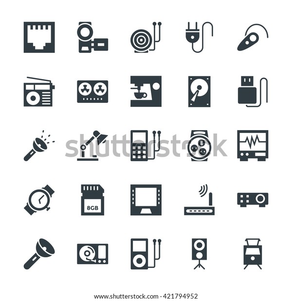 Electronic Cool Vector Icons 6 Stock Vector (Royalty Free) 421794952 ...