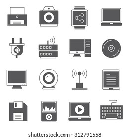 Electronic Device Icons Gadget Icons Set Stock Vector (Royalty Free ...