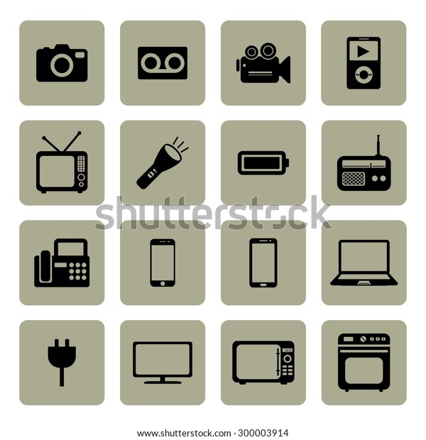 Electronic Device Icons Electronic Icon Vector Stock Vector (Royalty ...