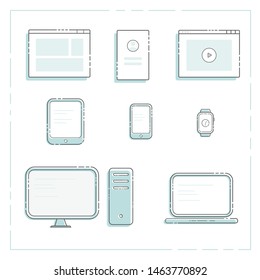 Printable Stickers Set White Strokes Form Stock Vector (Royalty Free ...