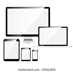 Laptop Isolated On White Background Stock Photo (Edit Now) 126497810