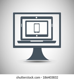 Electronic Devices White Screens Electronic Devices Stock Vector ...