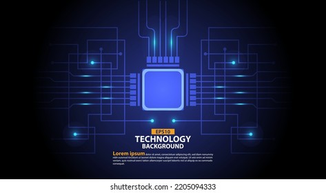 Electronic Line Technology Background Design Stock Vector (Royalty Free ...
