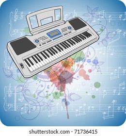 Electronic Musical Midi Keyboard Synth Music Stock Vector (Royalty Free ...