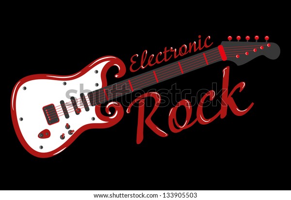 Electronic Rock Guitar Vector Art Stock Vector (Royalty Free) 133905503 ...