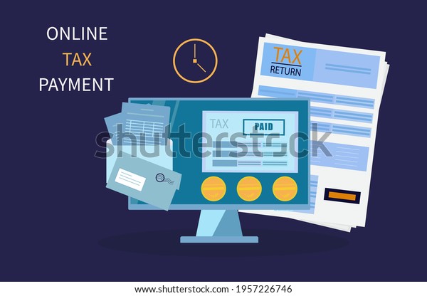 Electronic Tax Online Payment Tax Form Stock Vector (Royalty Free ...