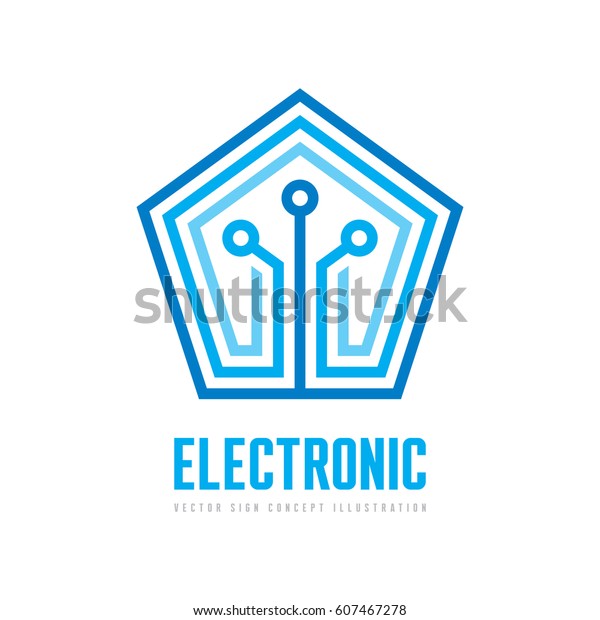 Electronic Vector Logo Template Concept Illustration Stock Vector ...