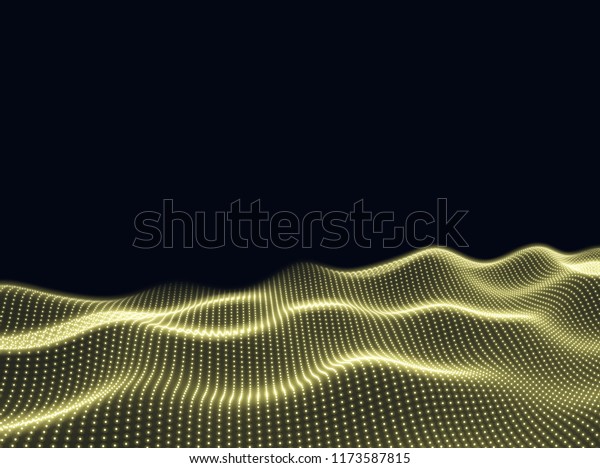 Electronic Wave Vector Illustration Stock Vector (Royalty Free ...