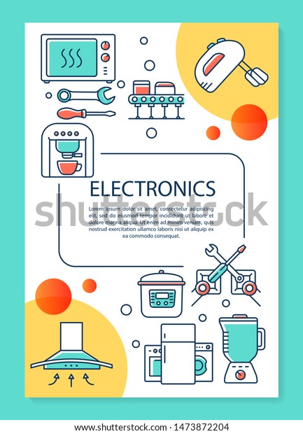 Electronics Industry Poster Template Layout Banner Stock Vector ...