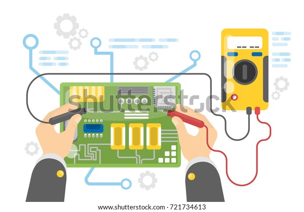 Electronics Repair Service Hands Fixing Broken Stock Vector (Royalty ...