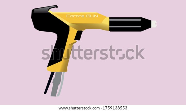 Electrostatic Corona Gun Powder Coating Black Stock Vector (Royalty ...