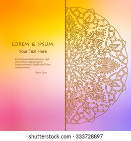 Elegance Card Half Round Lace Ornament Stock Vector (Royalty Free ...