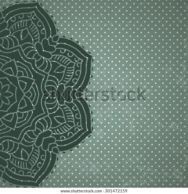 Elegance Card Half Round Lace Ornament Stock Vector (Royalty Free ...