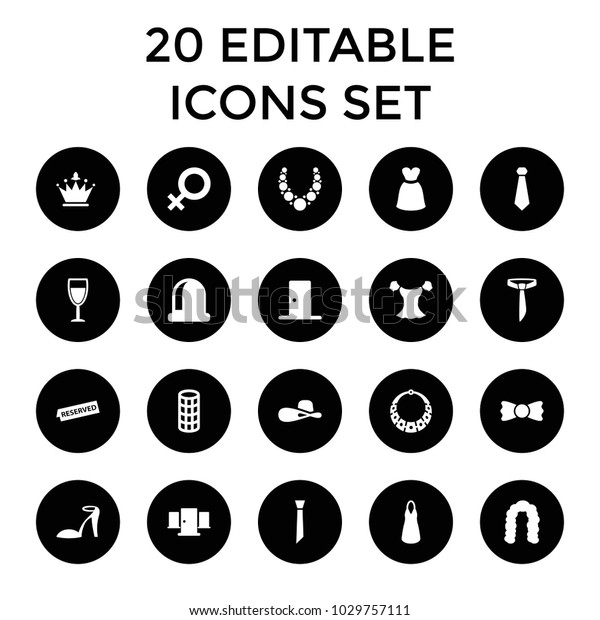 Elegance Icons Set 20 Editable Filled Stock Vector (Royalty Free ...