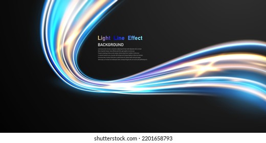 Elegant Abstract Light Line Effect Design Stock Vector (Royalty Free ...