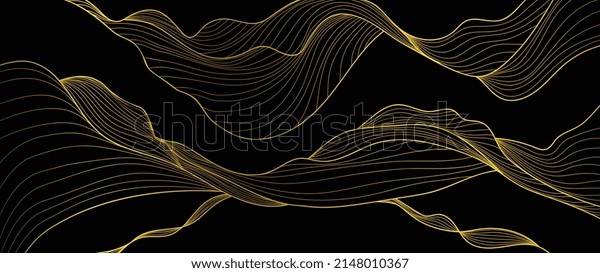 Elegant Abstract Line Art On Black Stock Vector (Royalty Free ...
