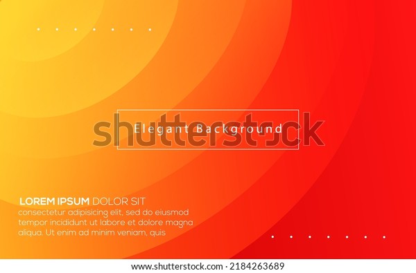 Elegant Background Orange Gradient Semicircle Effect Stock Vector ...