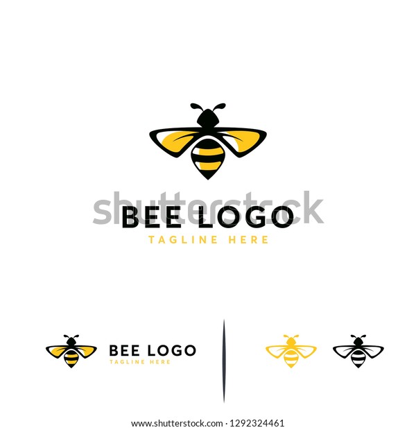 Elegant Bee Logo Designs Concept Vector Stock Vector (Royalty Free ...