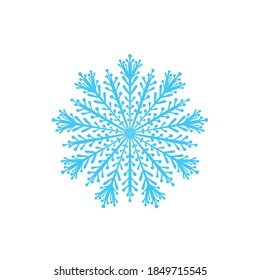 Elegant Blue Lacy Vector Snowflake On Stock Vector (Royalty Free ...