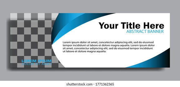 Elegant Blue Web Banner Background Photo Stock Vector (Royalty Free ...