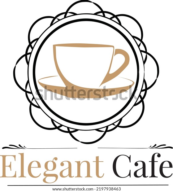 Elegant Cafe Restaurant Cup Coffee Logo Stock Vector (Royalty Free ...