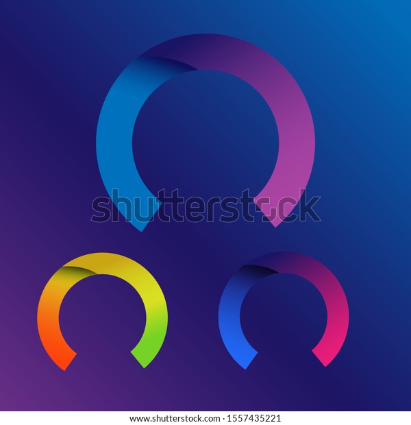 Elegant Curved Vector Design Colorfull Stock Vector (Royalty Free ...