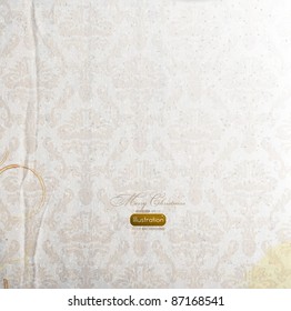 Elegant Damask Background Classical Wallpaper Pattern: เวกเตอร์สต็อก ...