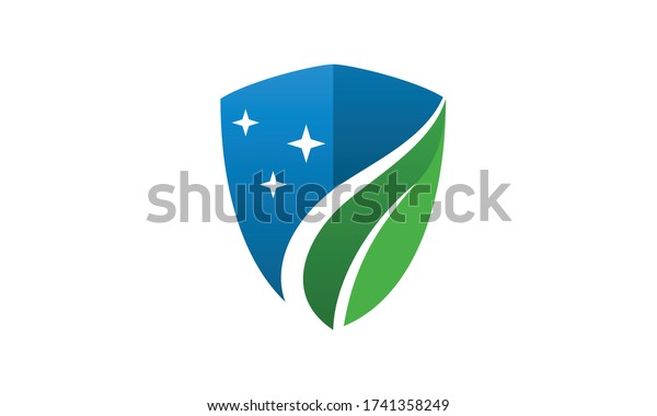 Elegant Eco Shield Logo Symbol Stock Vector (Royalty Free) 1741358249 ...